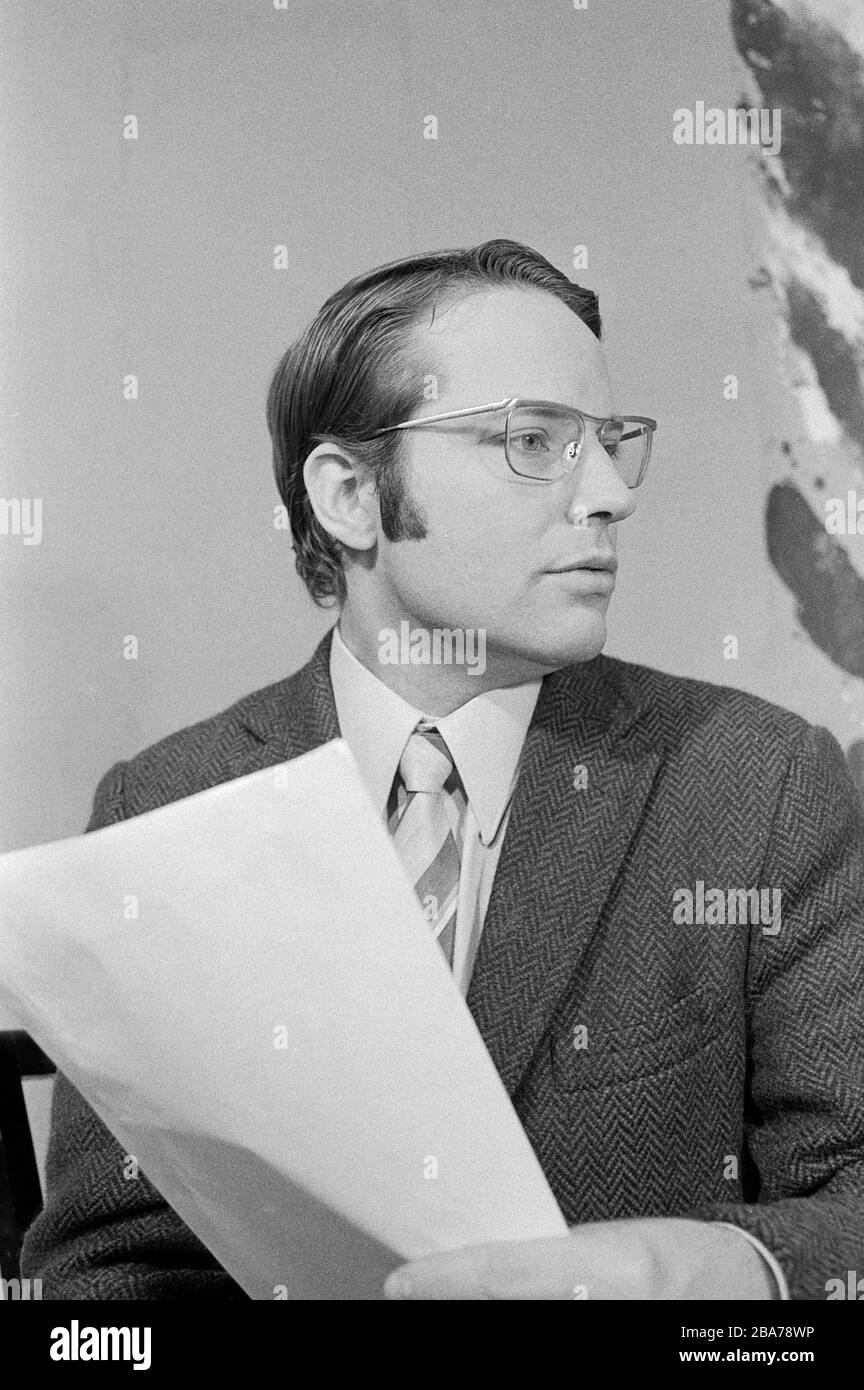 Gert Timmermann, Moderator beim NDR in Hamburg, Deutschland um 1975 ...