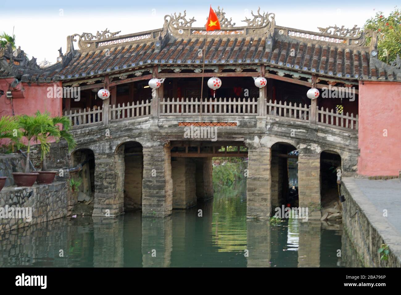 old and traditional japanese bridge in hoi an Stock Photo - Alamy