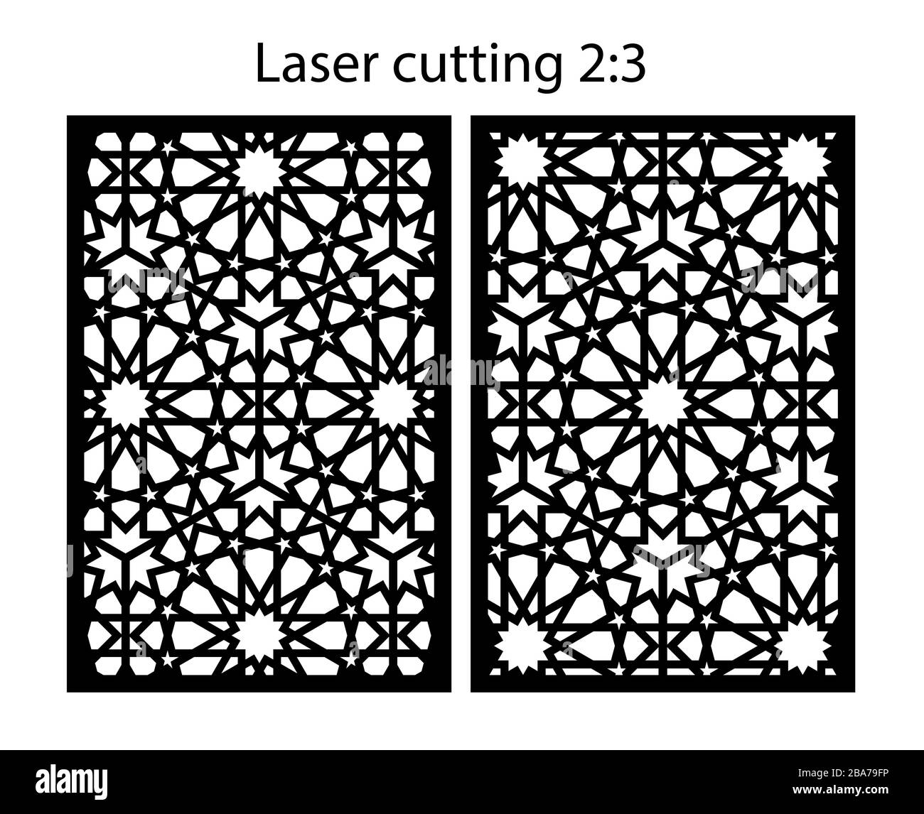 Template for interior partition in arabesque style Stock Vector Image ...
