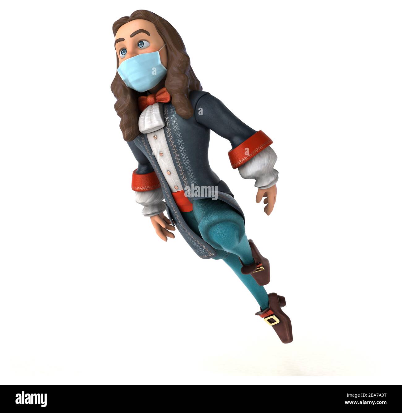 3D illustration of a cartoon character with a mask Stock Photo - Alamy