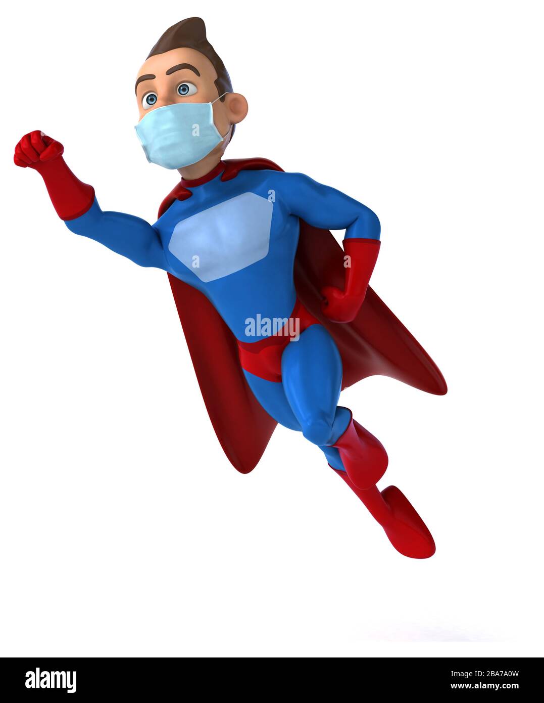 3D illustration of a cartoon character with a mask Stock Photo - Alamy