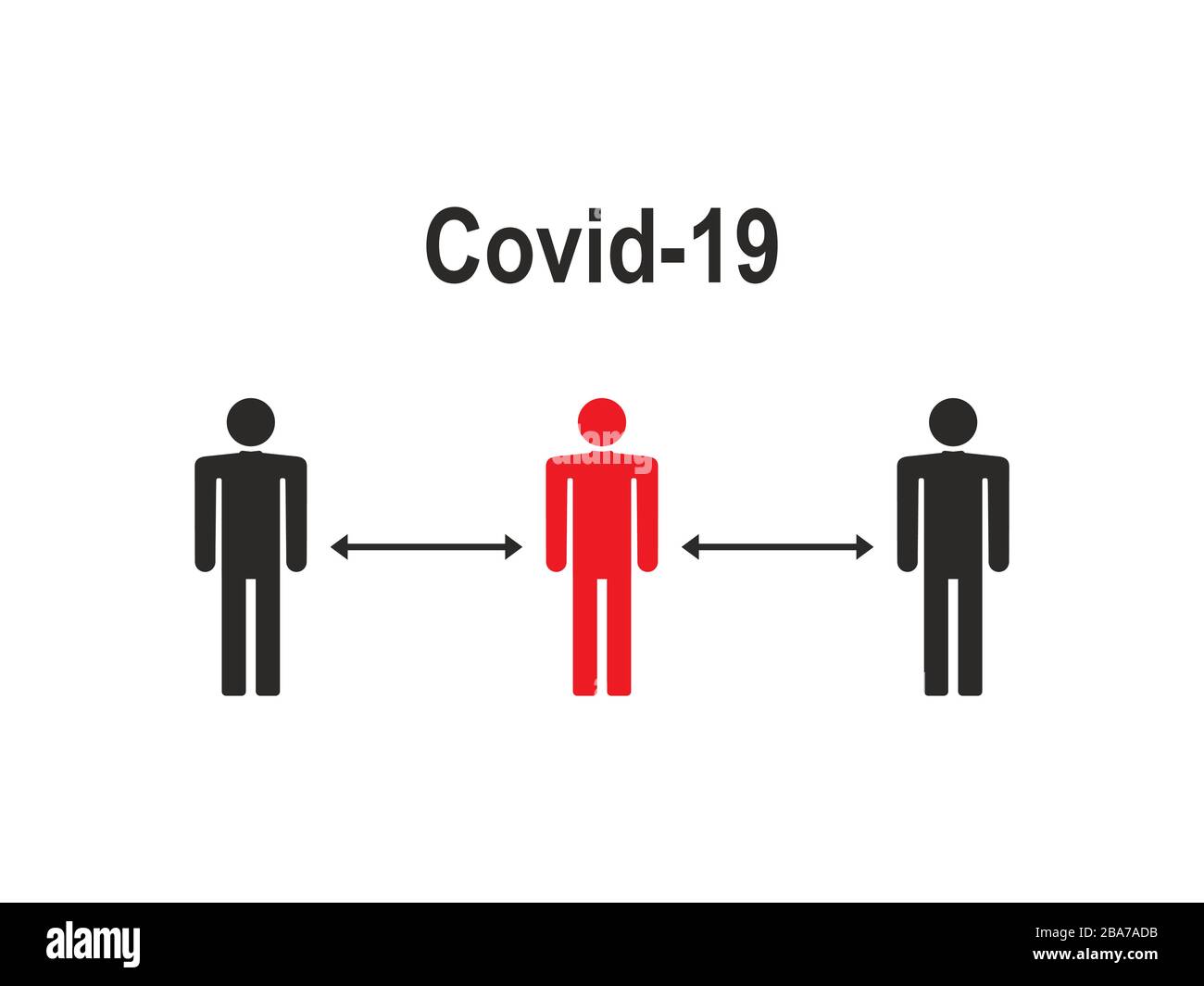 Keep distance, coronavirus. Vector illustration, flat design Stock ...