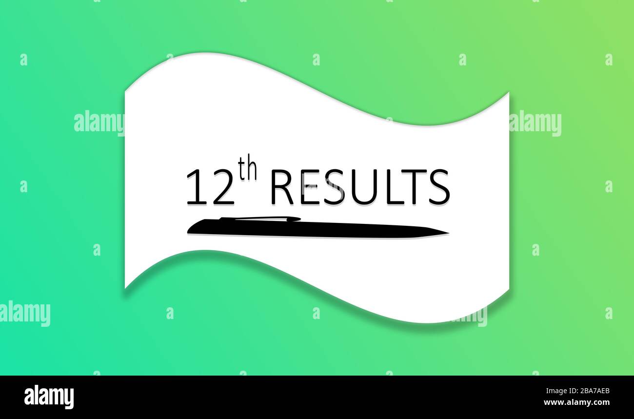 Concept showing of 12th standard exam results Stock Photo - Alamy