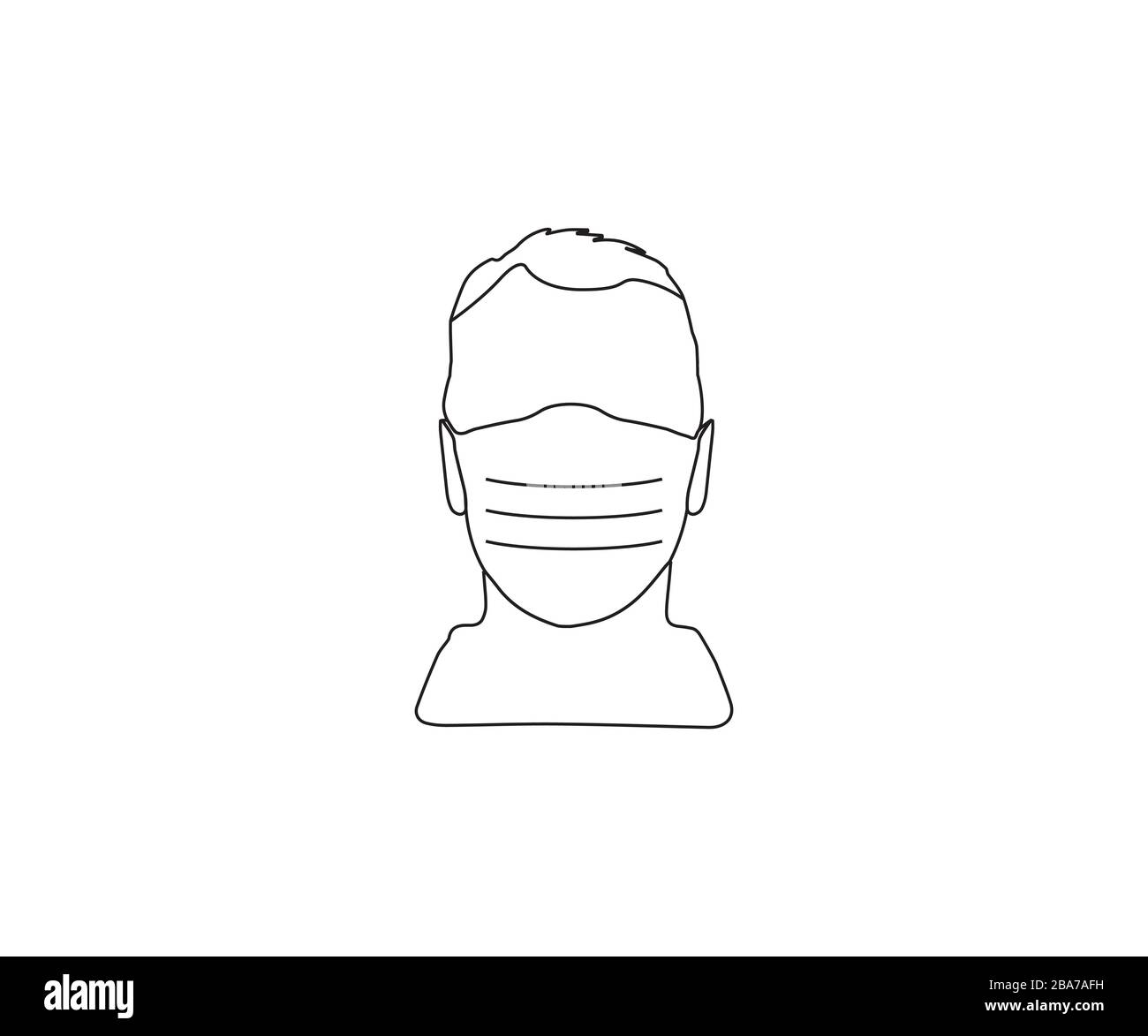 Face mask icon. Vector illustration, flat design Stock Vector Image ...