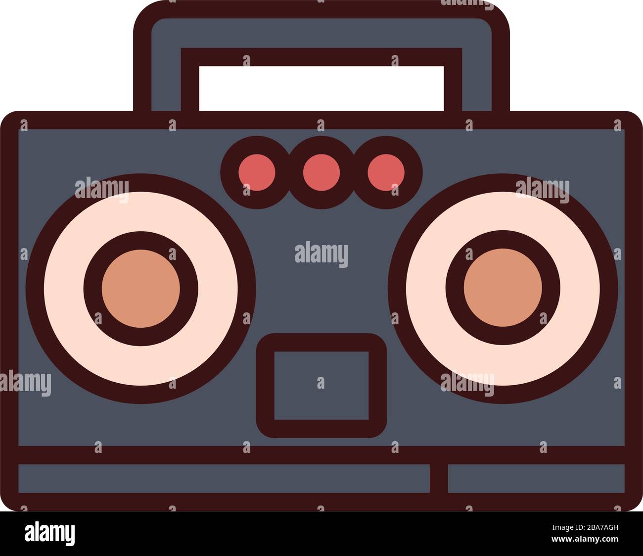radio music player line and fill icon Stock Vector Image & Art - Alamy