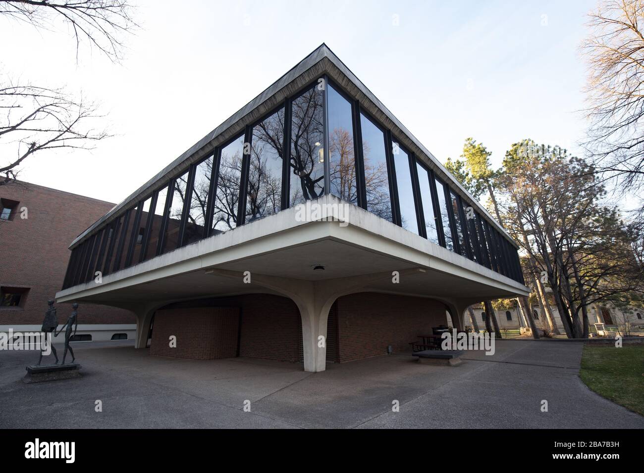 Beautiful architecture with windows in Colorado College in Colorado ...