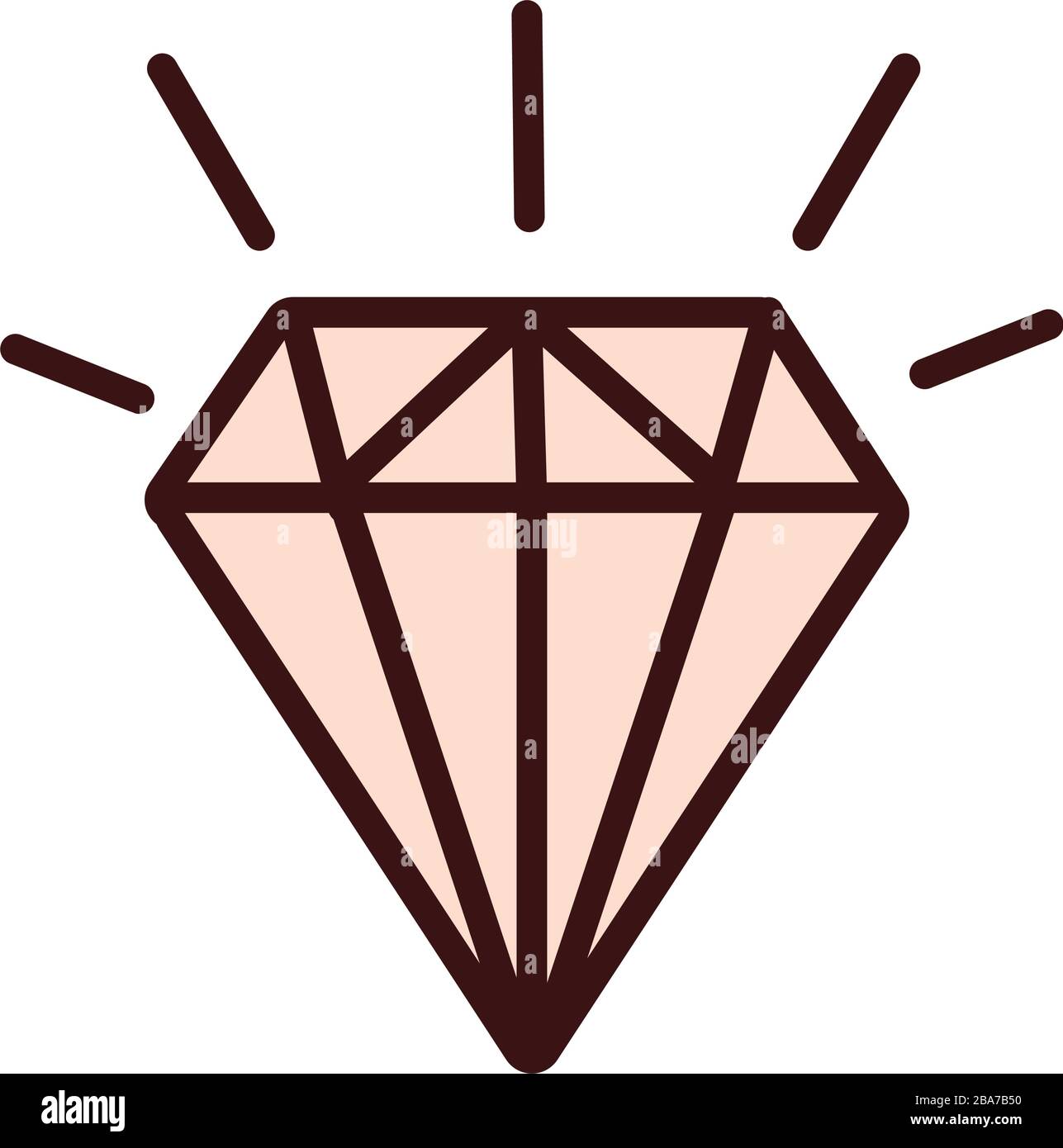 diamond stone line and fill icon Stock Vector Image & Art - Alamy