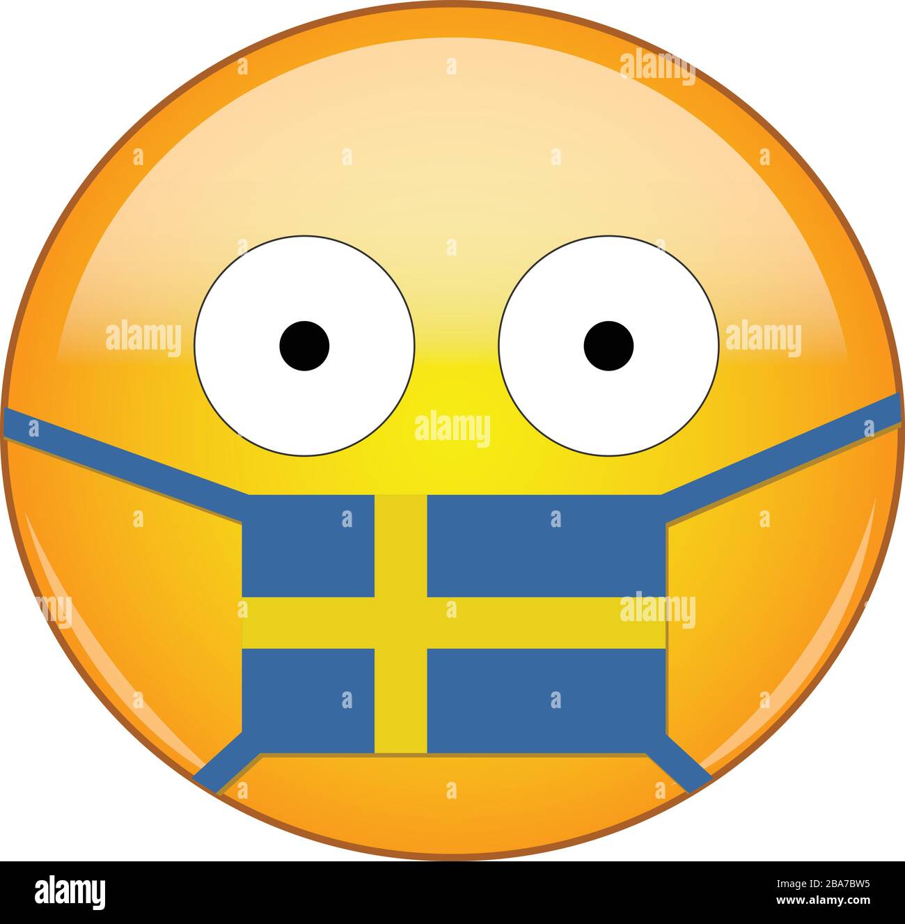 Swedish flag face mask Stock Vector Images - Alamy