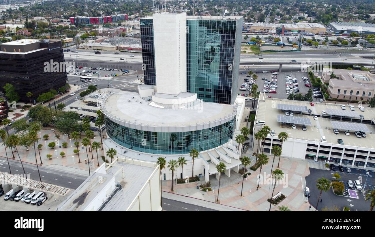 General overall aerial view of the Riverside County Administrative ...