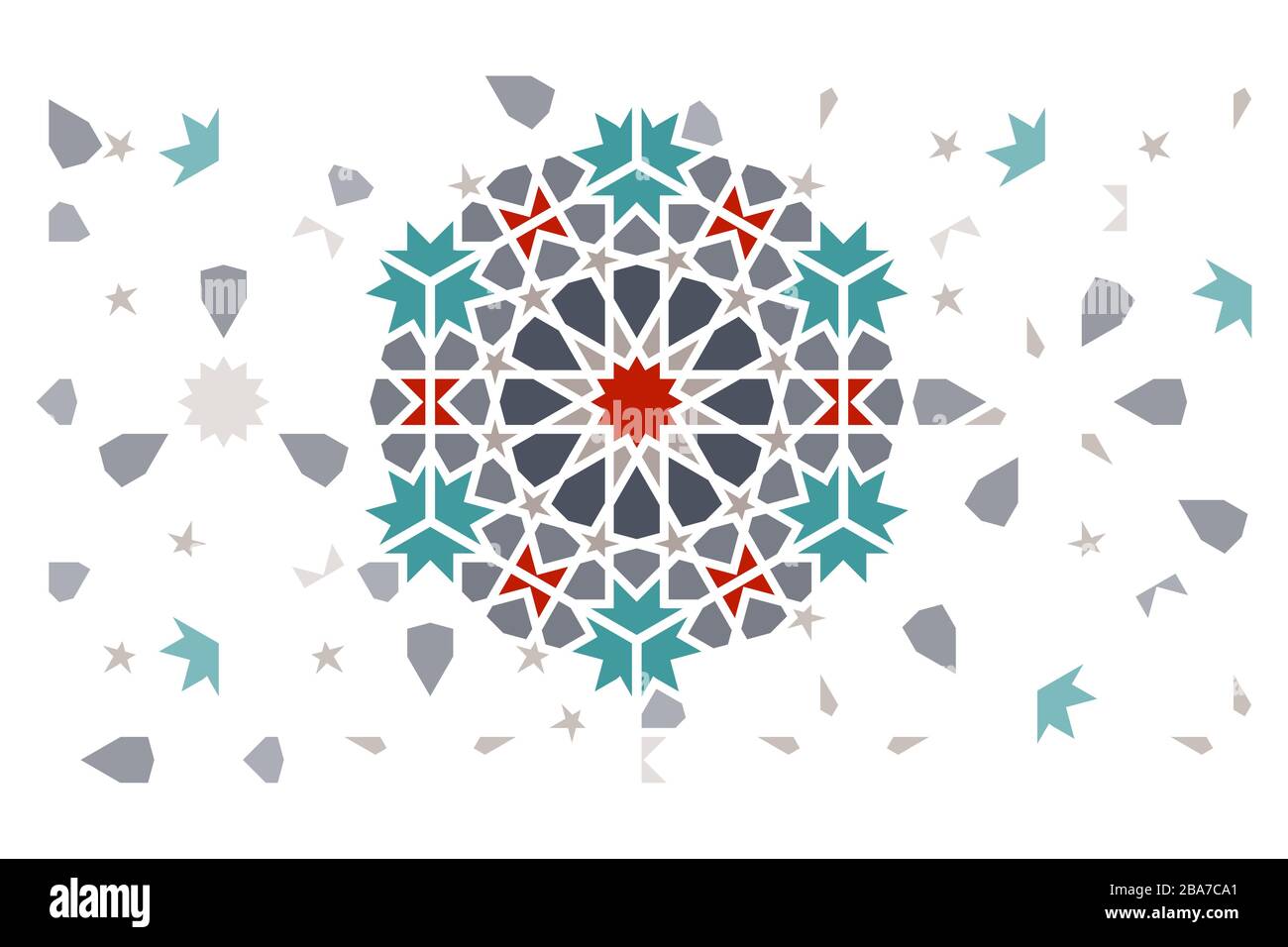 Arabesque vector round tile element Stock Vector Image & Art - Alamy