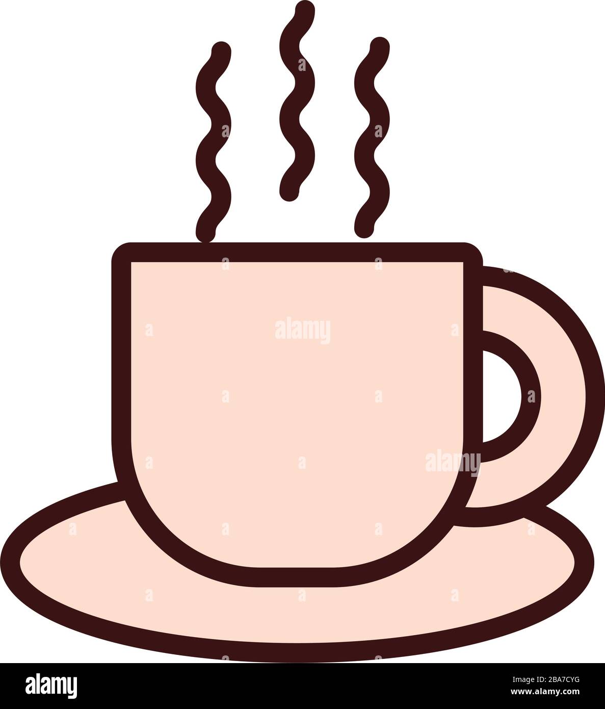 coffee cup drink line and fill style icon Stock Vector Image & Art - Alamy