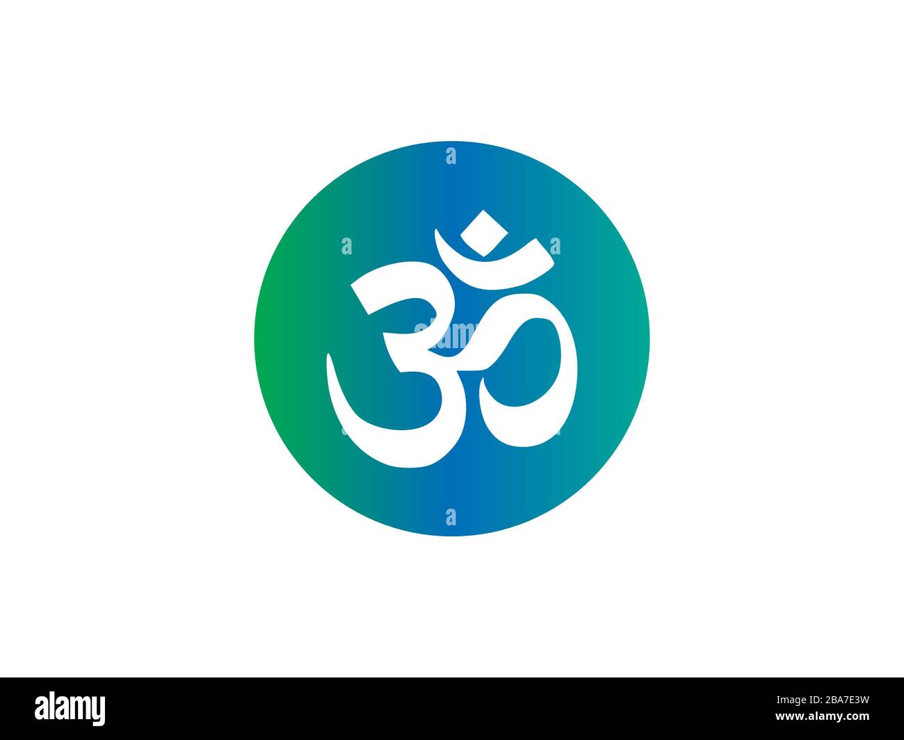 Aum om symbol. Vector illustration, flat design Stock Vector Image ...