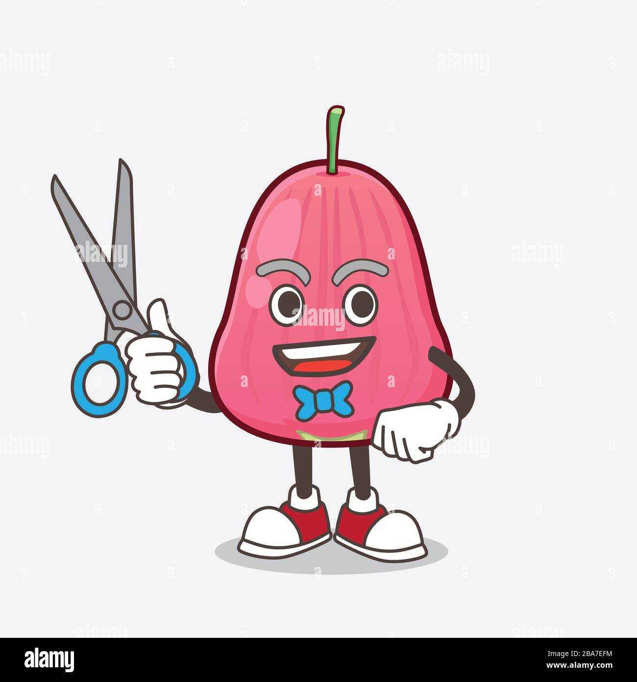 A picture of Java Apple cartoon mascot character as smiling barber with ...