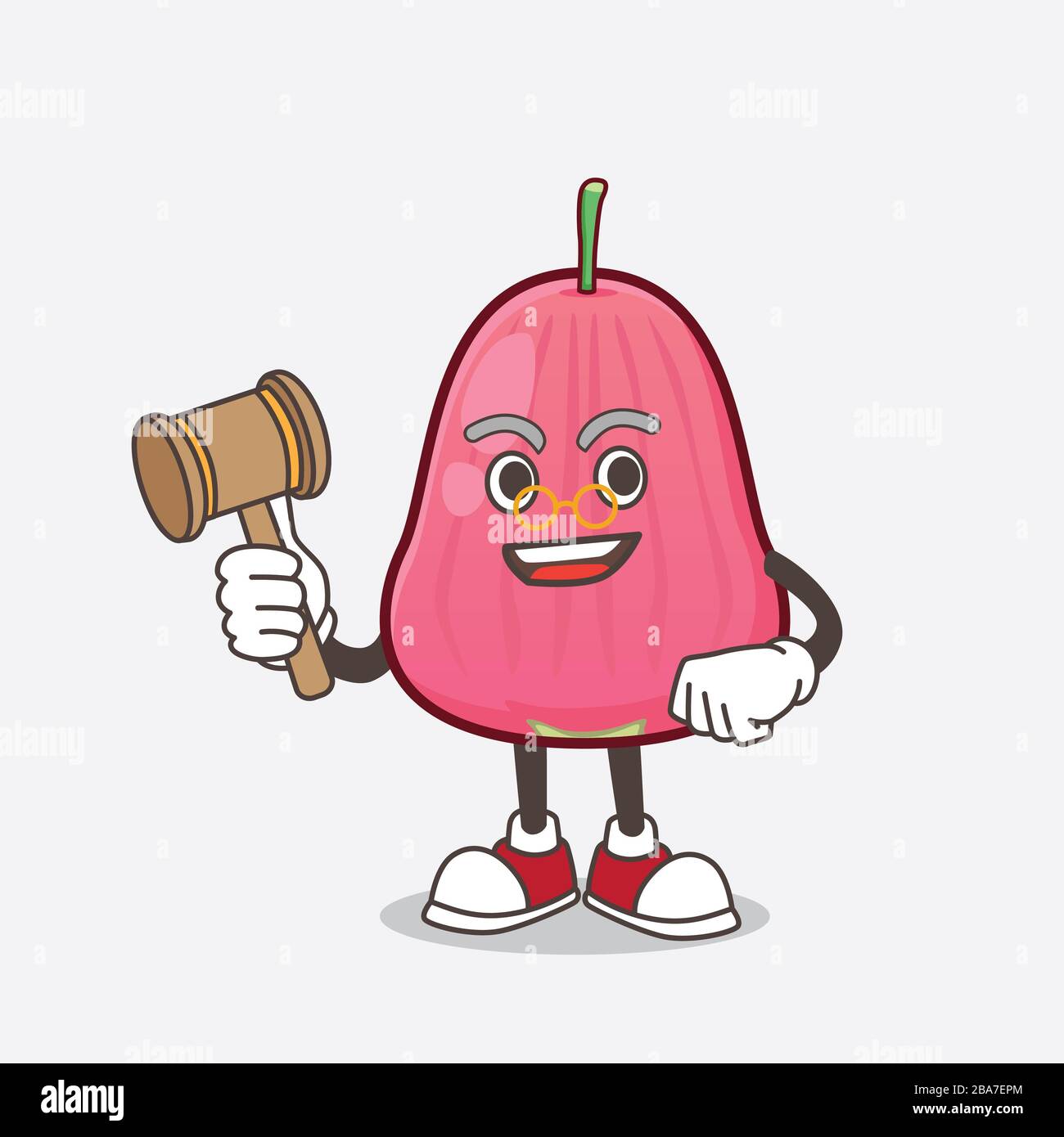 A picture of Java Apple cartoon mascot character as wise judge Stock ...