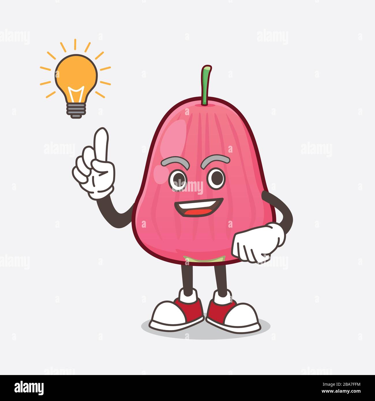 A picture of Java Apple cartoon mascot character get an idea Stock ...