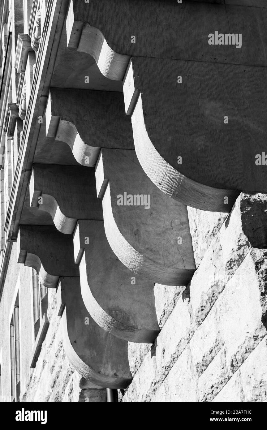 View from historic balcony Black and White Stock Photos & Images - Alamy