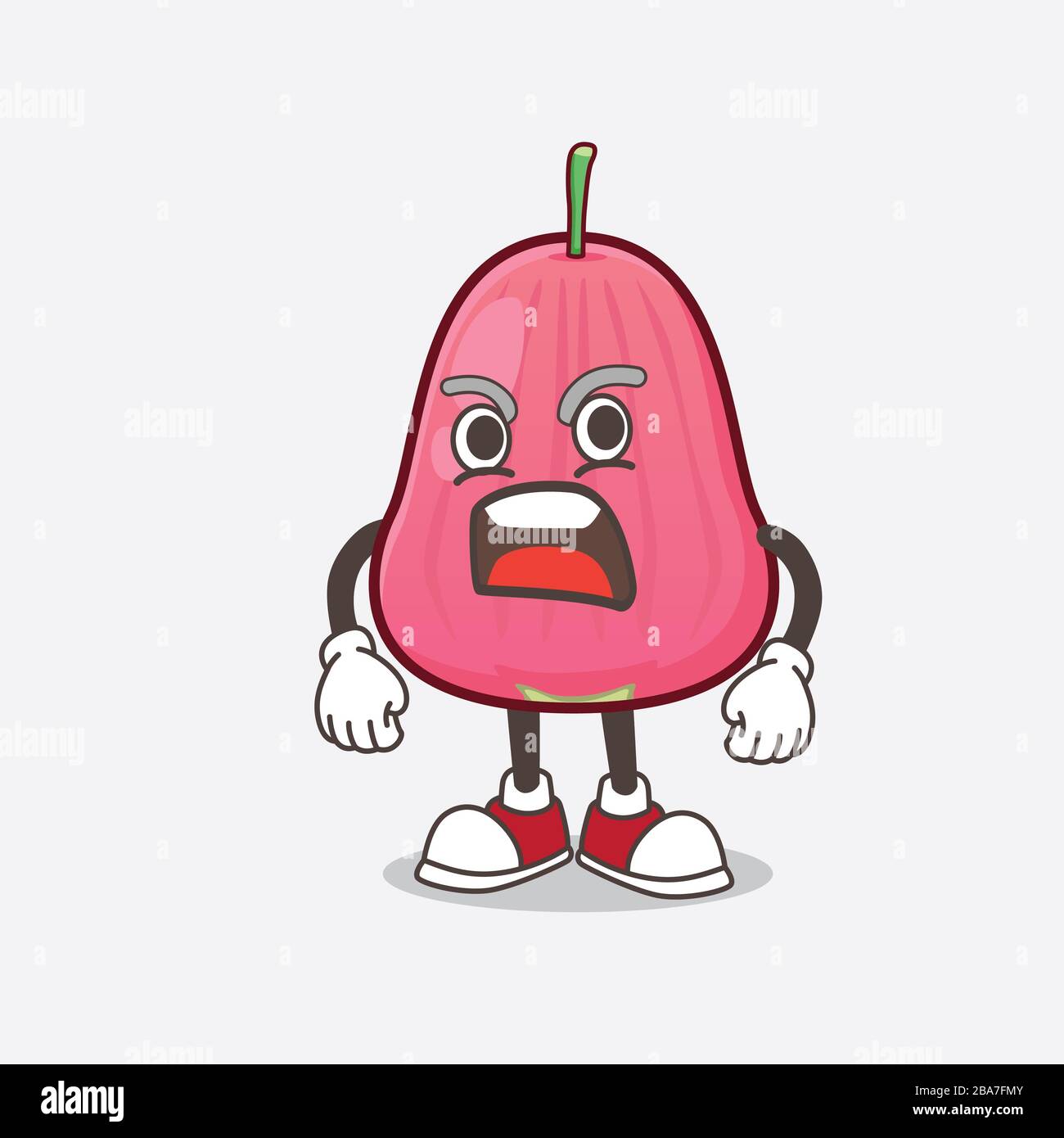 A picture of Java Apple cartoon mascot character with angry face Stock ...