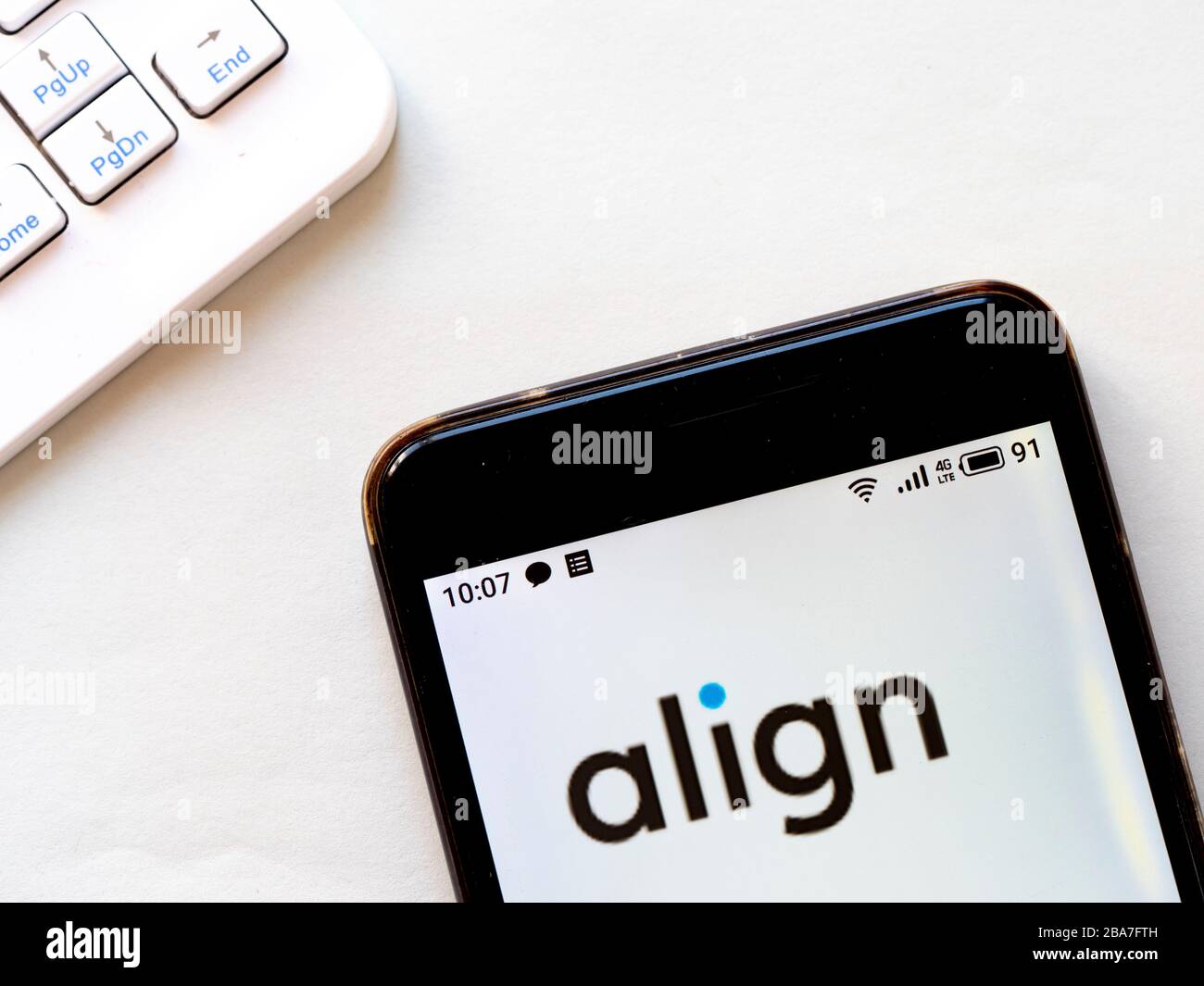 In this photo illustration Algin Technology logo is seen displayed on a ...