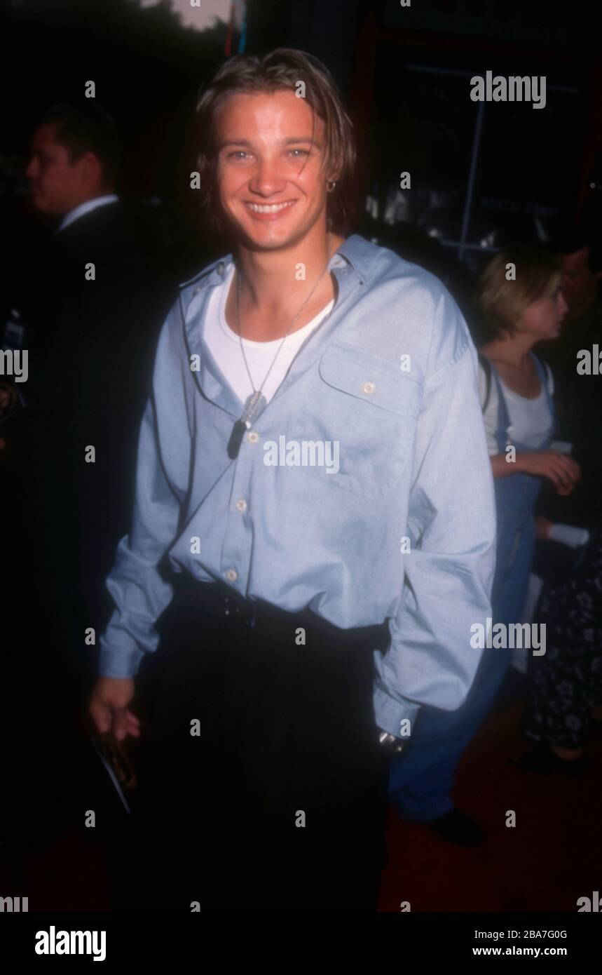 Hollywood, California, USA 16th August 1995 Actor Jeremy Renner attends ...