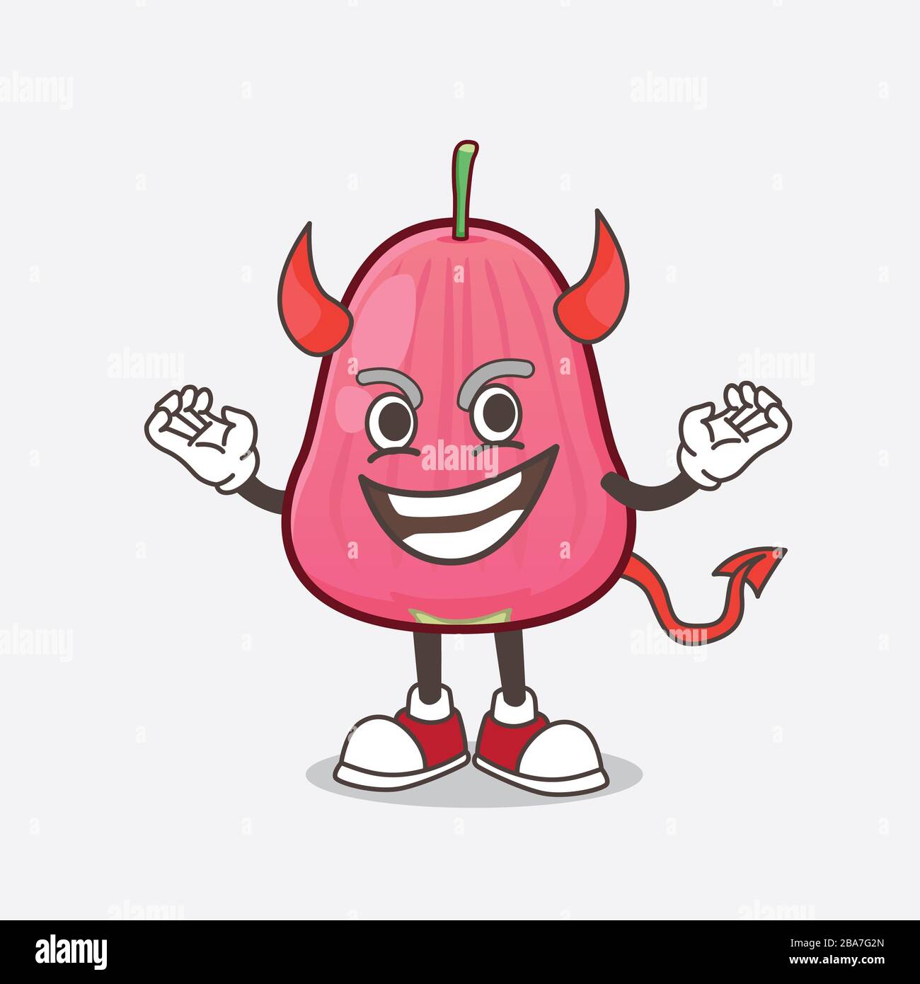 A picture of Java Apple cartoon mascot character as cruel devil Stock ...