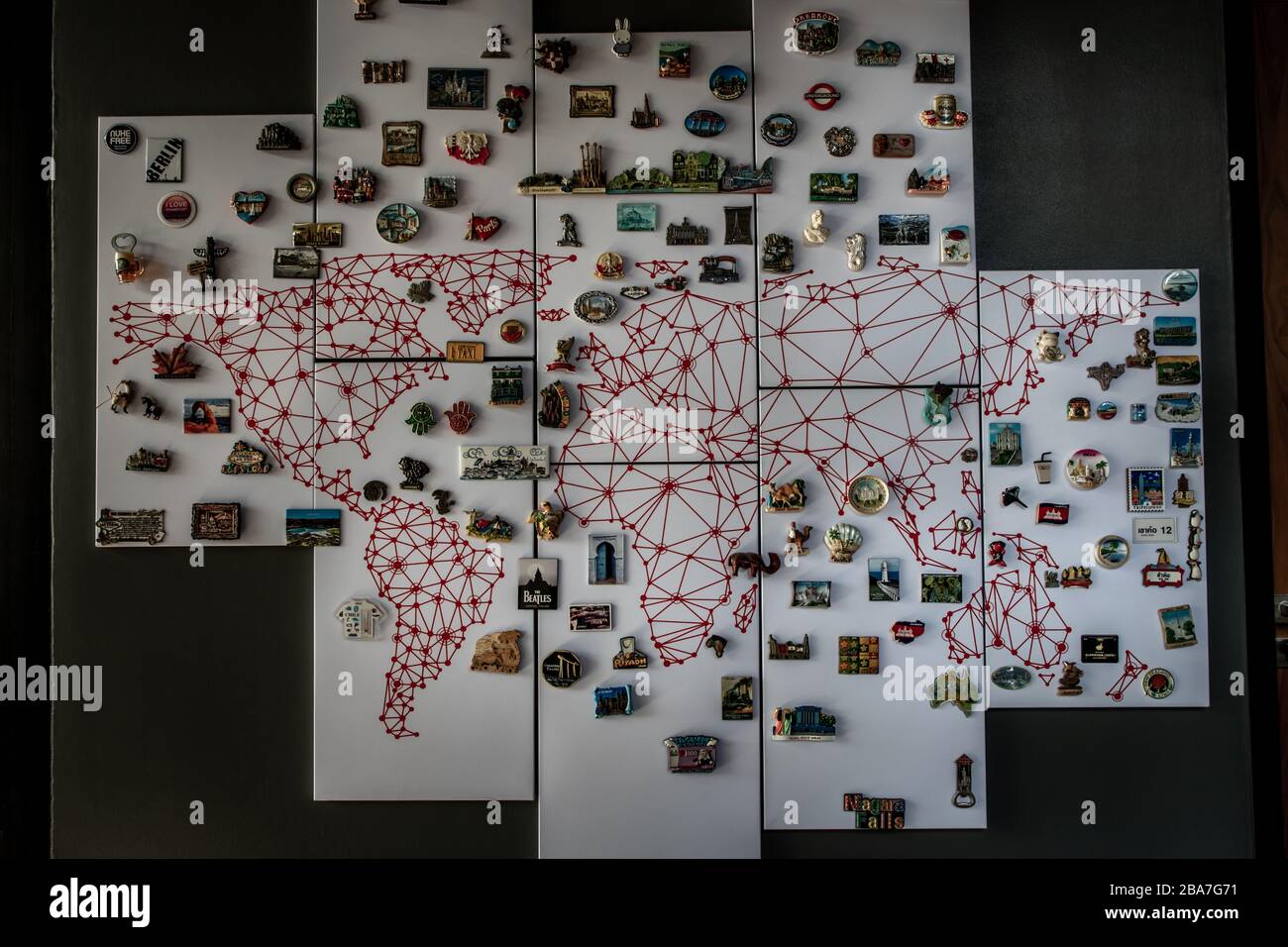 Bangkok, Thailand - 15 Dec 2019 : Refrigerator magnets from different ...