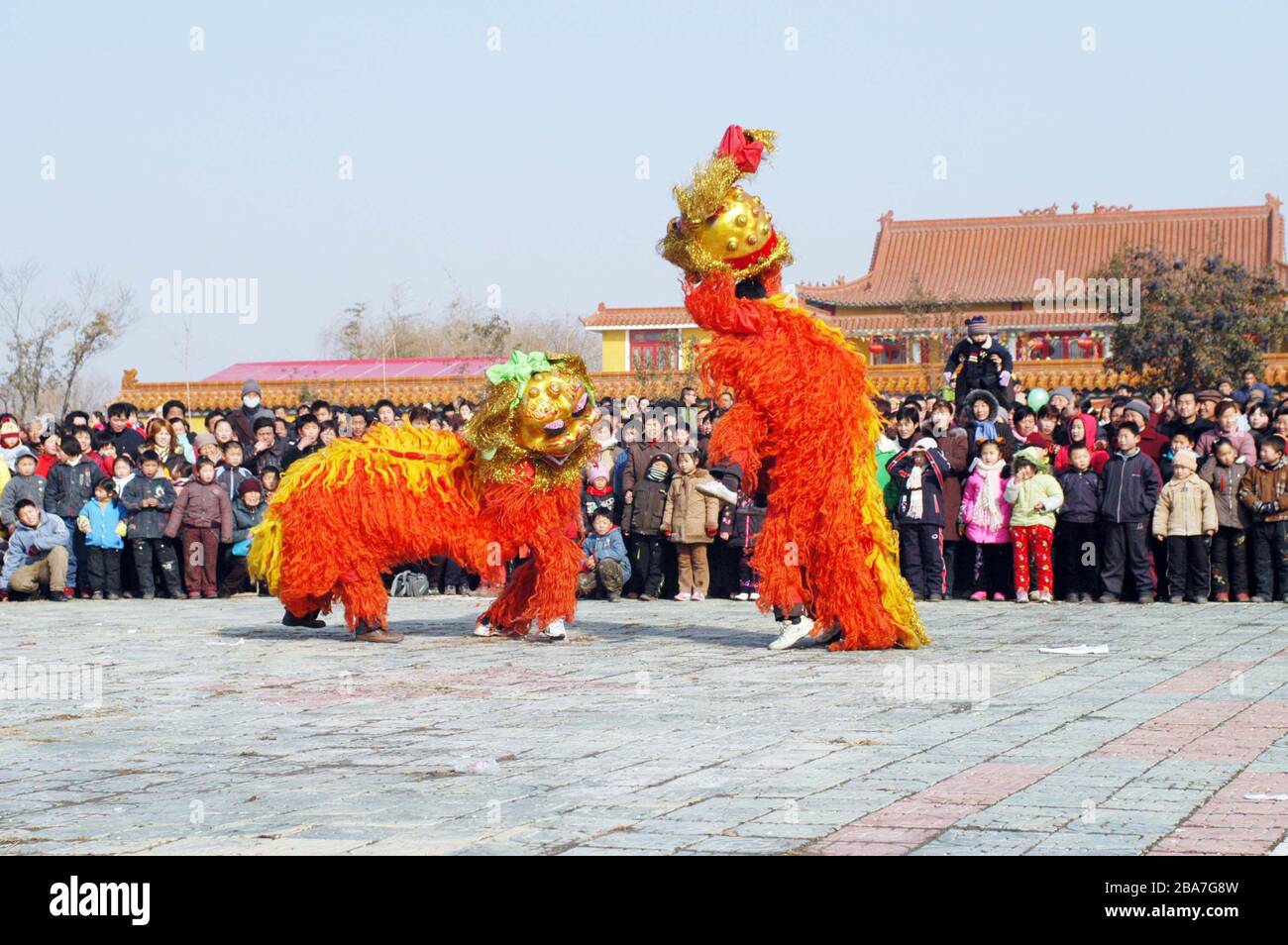 Chinese Spring Festival, traditional celebrations, dragon and lion ...
