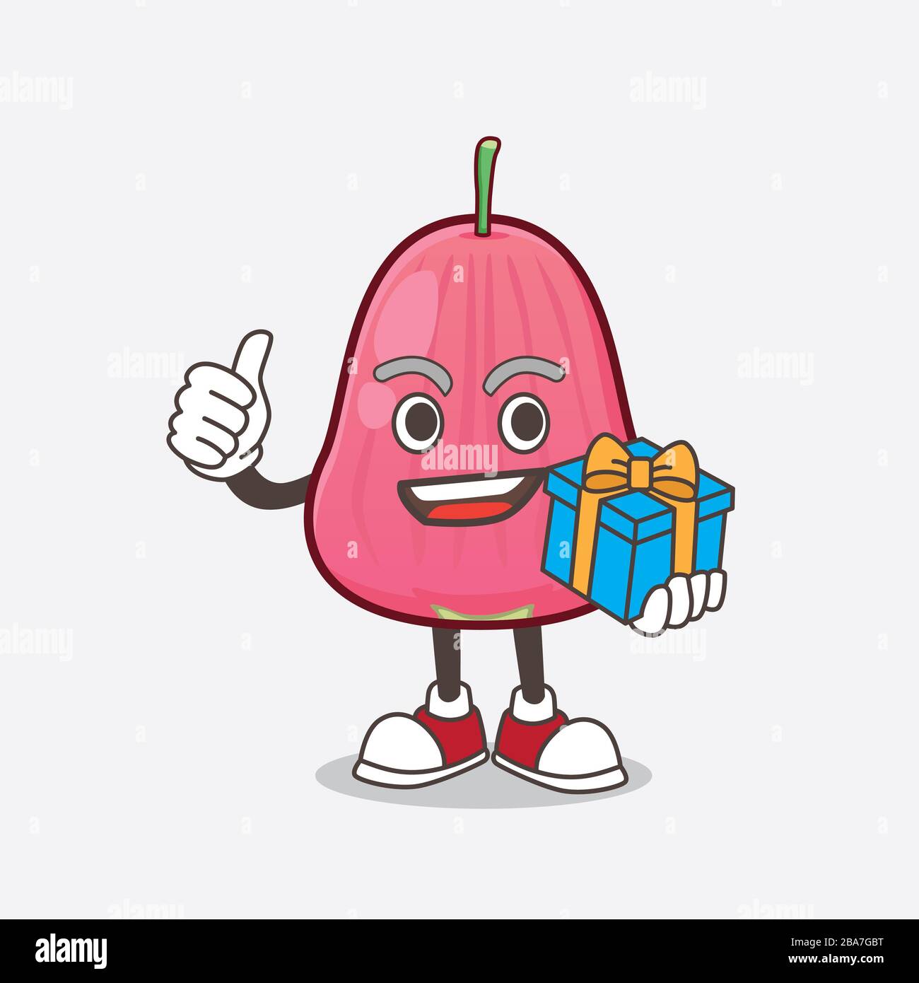 A picture of Java Apple cartoon mascot character with gift Stock Photo ...