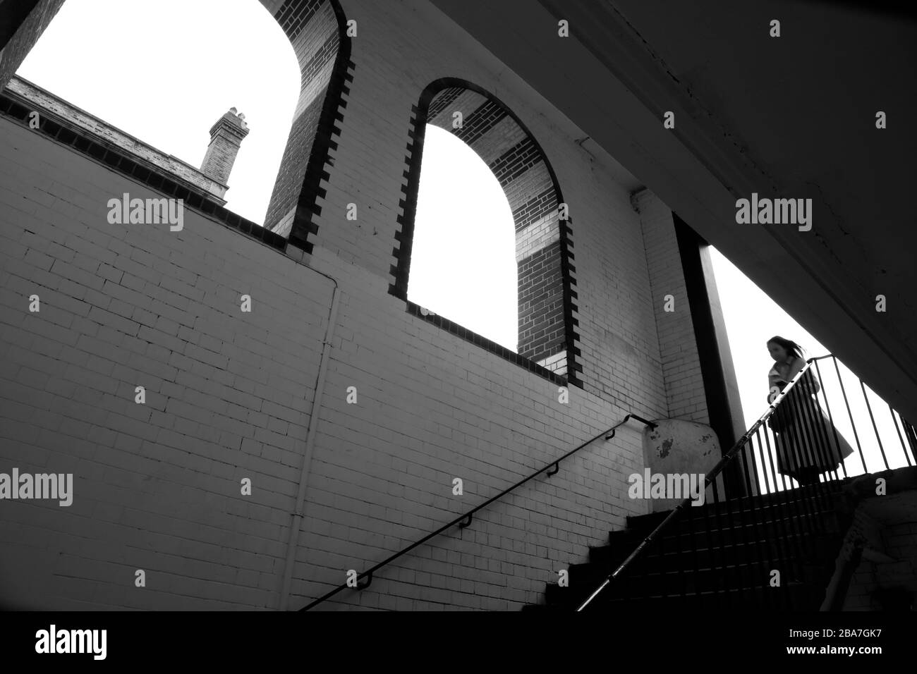 Woman stairs silhouette hi-res stock photography and images - Alamy