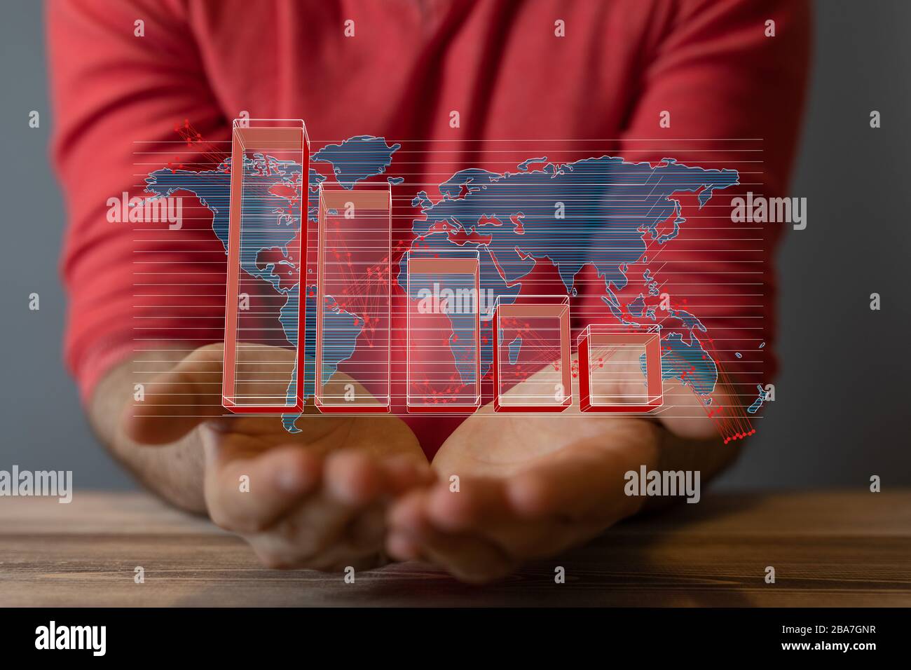 The coronavirus impacts the global economy Stock Photo - Alamy