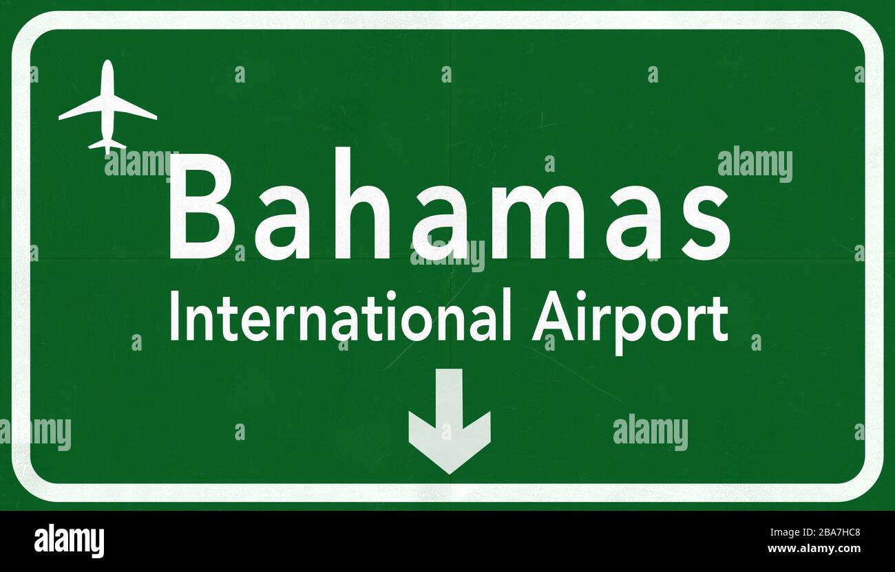 Bahamas Lynden Pindling International Airport Highway Sign 2D ...