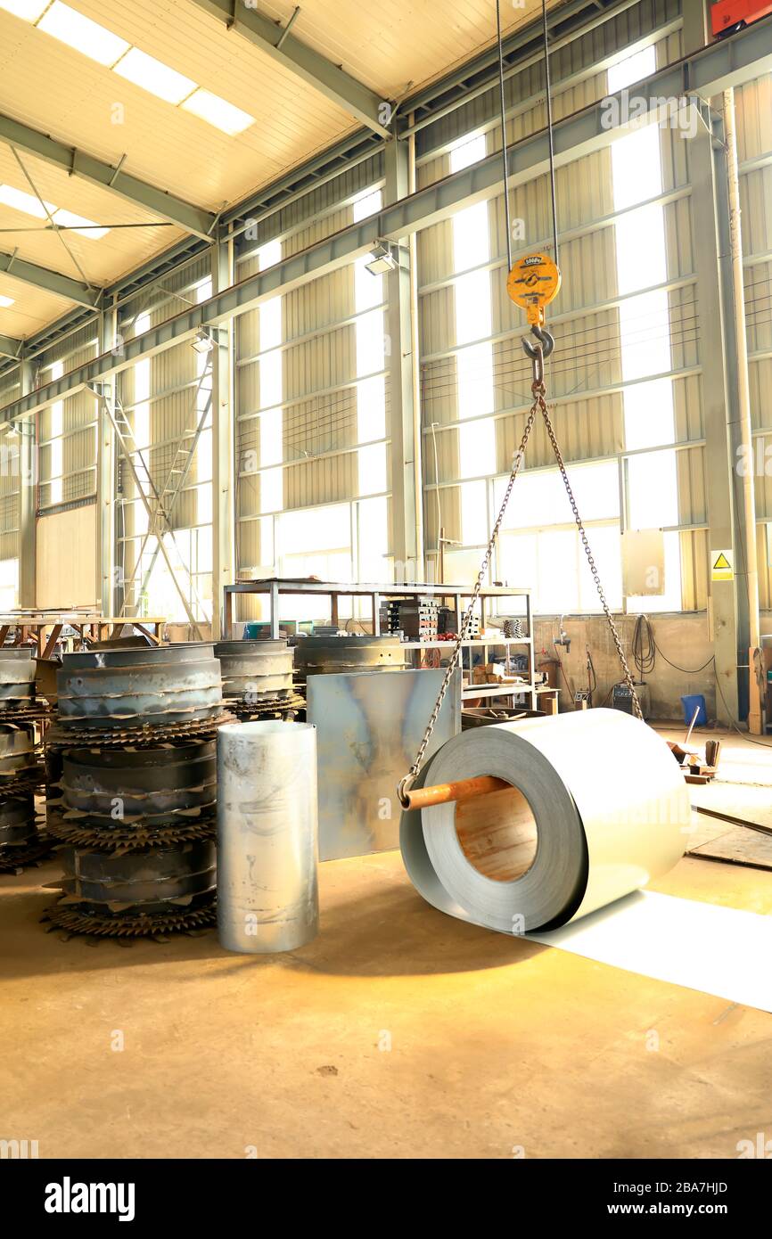 The workshop and equipment of an agricultural machinery factory Stock ...