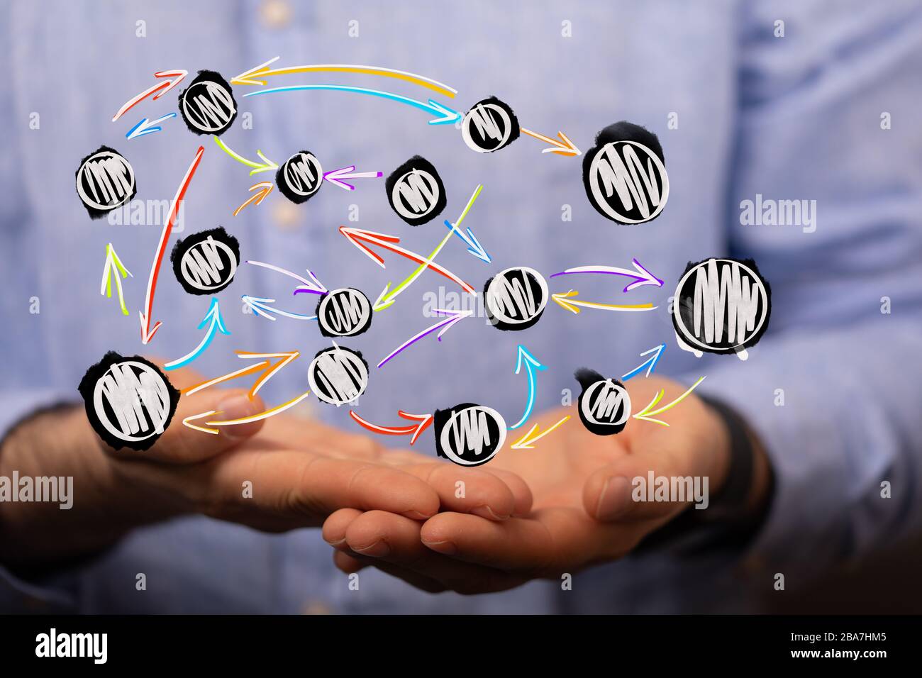 team work connection digital concept Stock Photo - Alamy