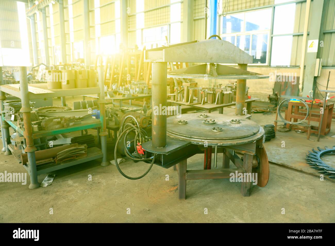 The workshop and equipment of an agricultural machinery factory Stock ...