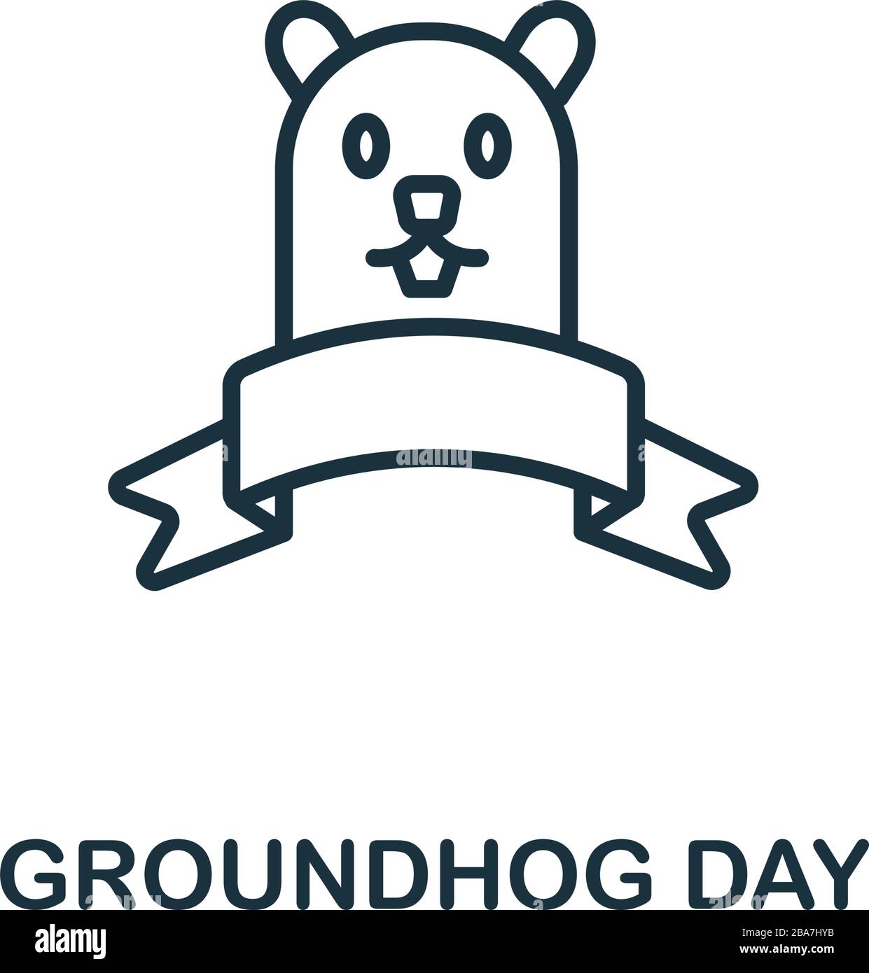 Groundhog Day icon from hollidays collection. Simple line Groundhog Day ...