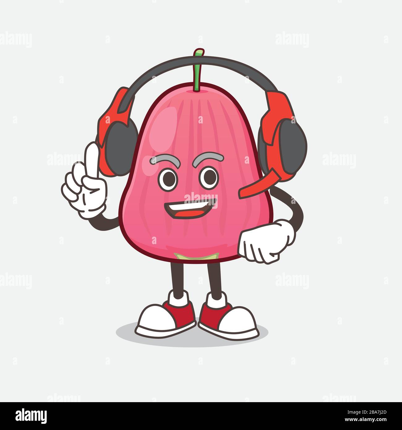 Pink Java Apple Mascot Character Vector Illustration Stock Vector Image ...