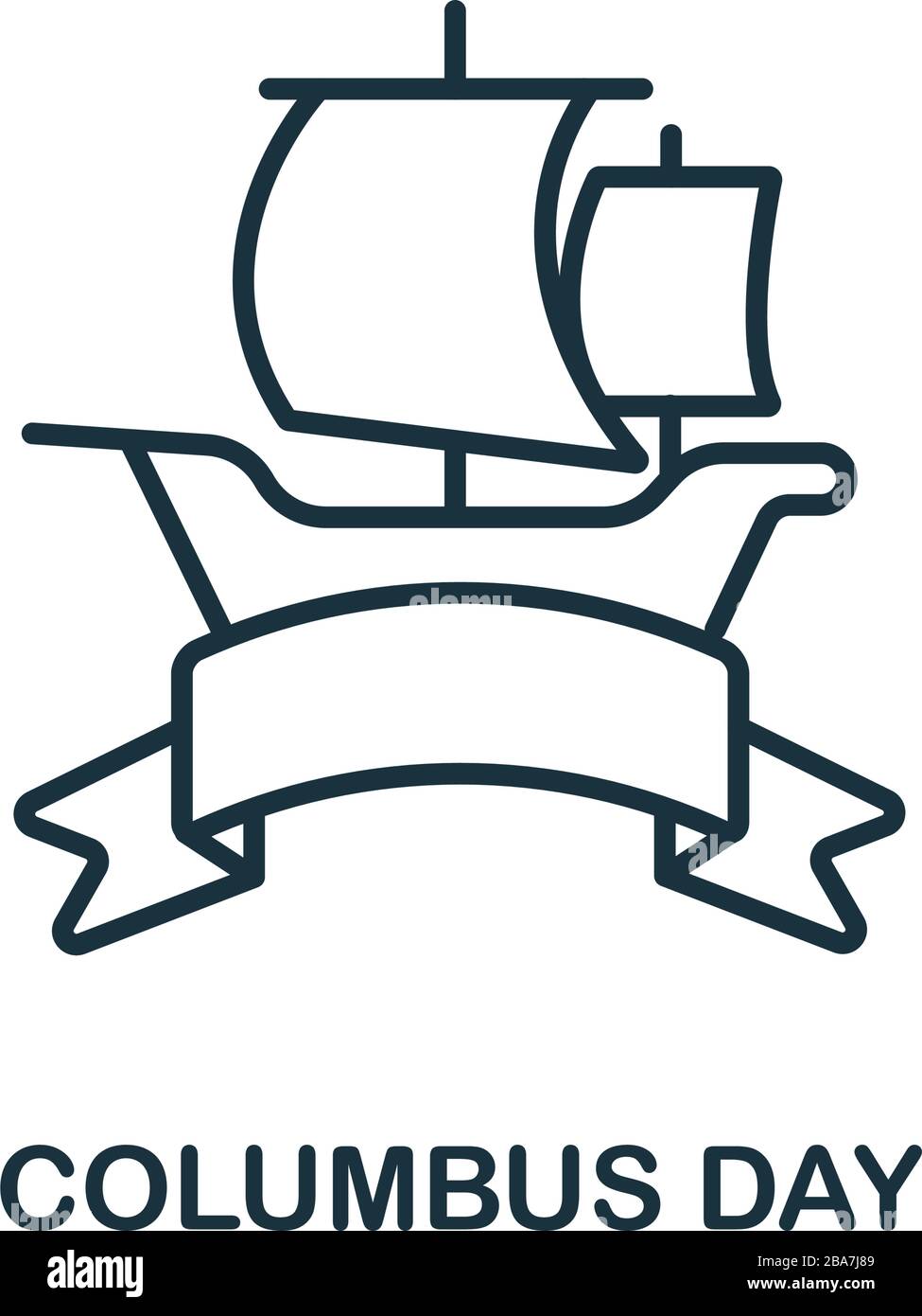 Columbus Day icon from hollidays collection. Simple line Columbus Day ...