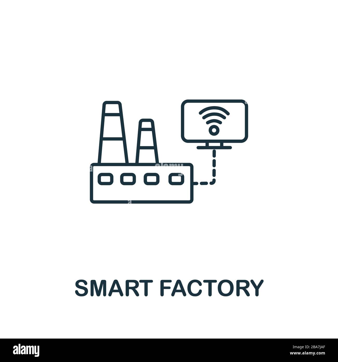 Smart Factory icon from industry 4.0 collection. Simple line element ...