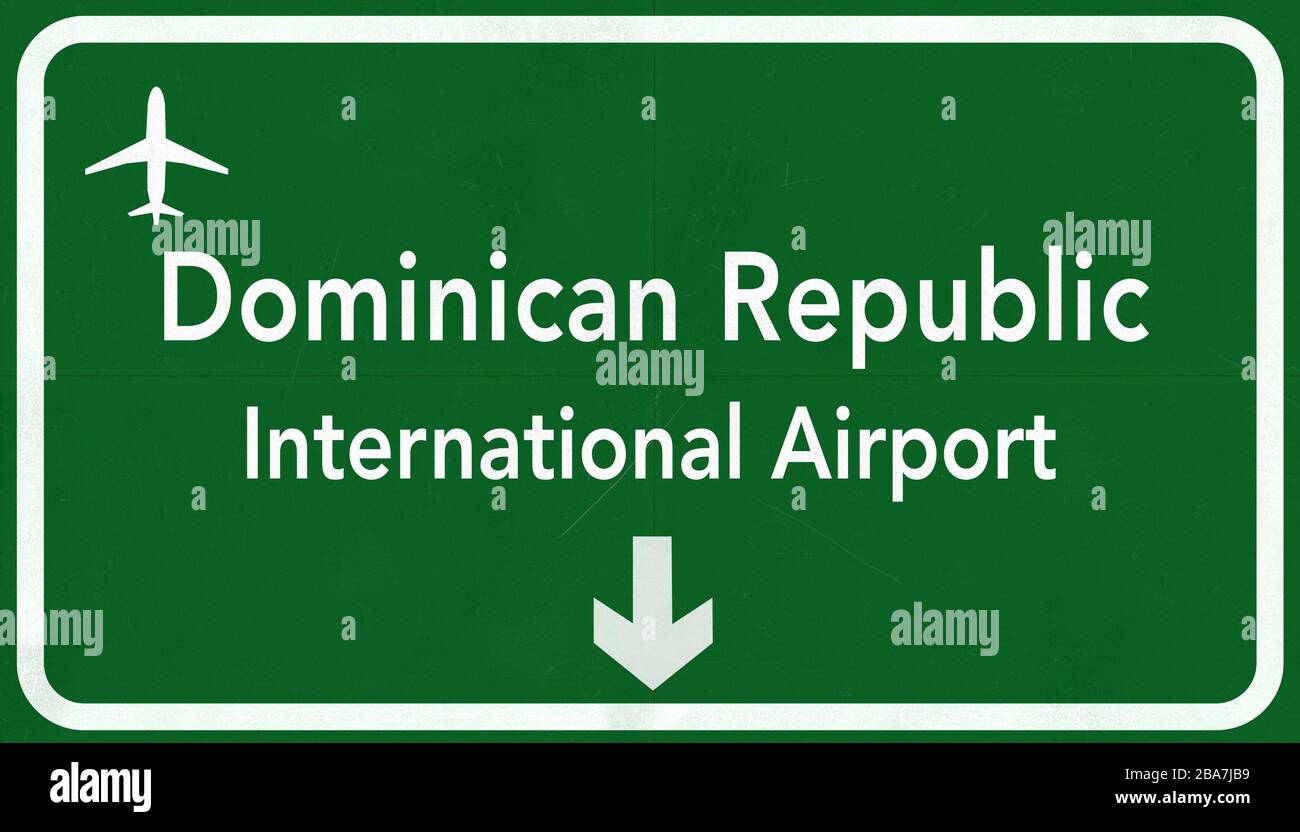 Dominican Republic Punta Cana International Airport Highway Sign 2D ...