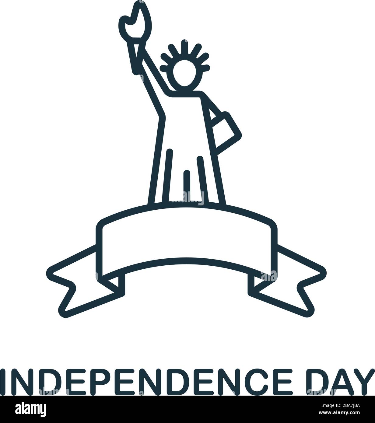 Independence Day icon from hollidays collection. Simple line ...
