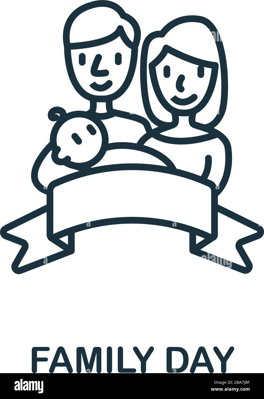 Family Day icon. Simple line element Family Day symbol for templates ...