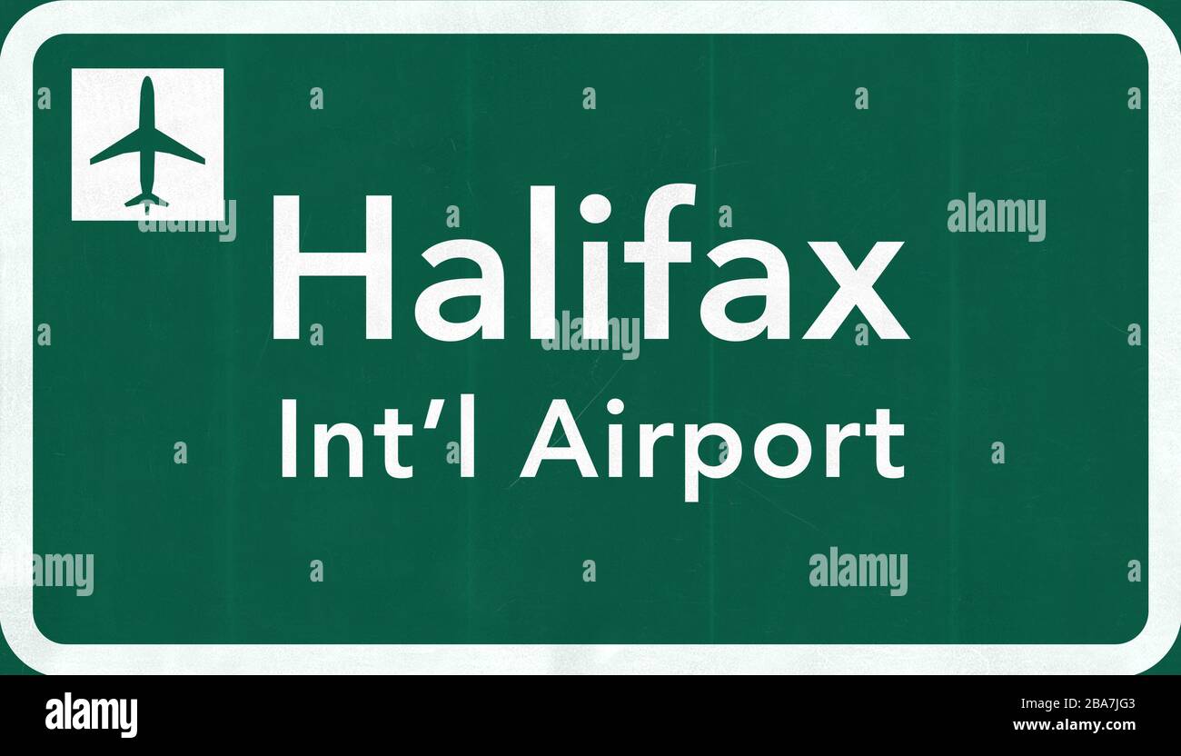 Halifax Stanfield Canada International Airport Highway Sign 2D ...