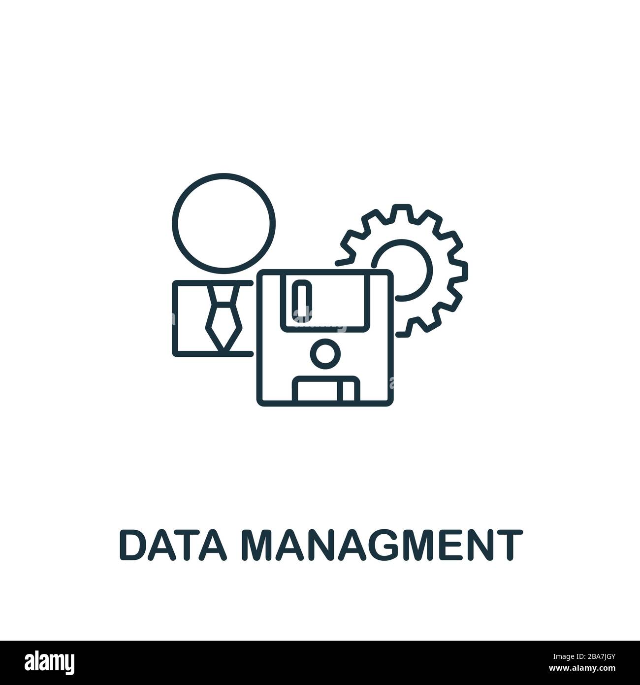 Data Management icon from industry 4.0 collection. Simple line element ...