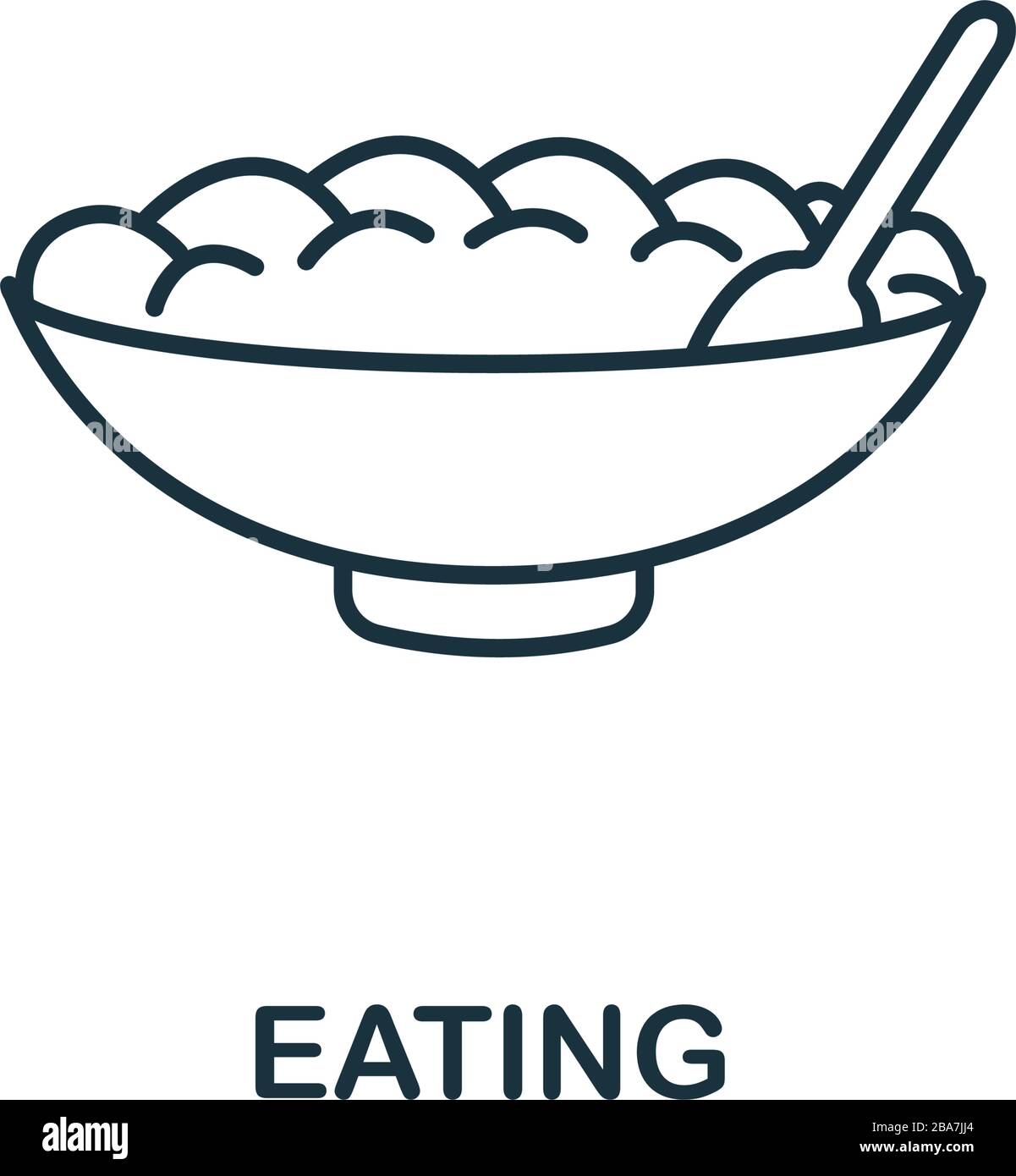 Eating icon from hobbies collection. Simple line element Eating symbol ...