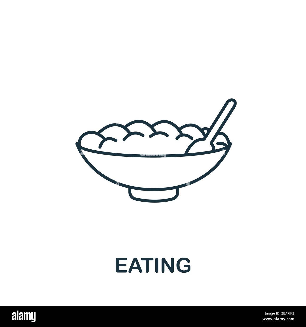 Eating icon from hobbies collection. Simple line element Eating symbol ...