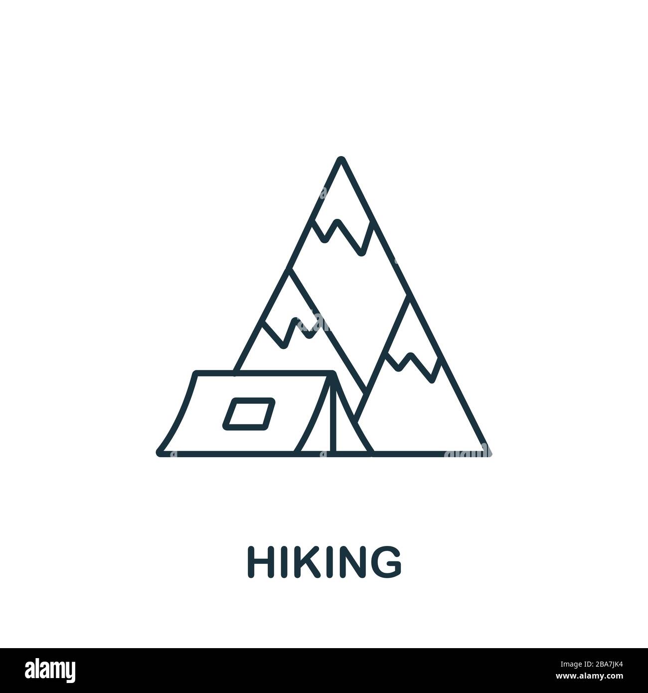 Hiking icon from hobbies collection. Simple line element Hiking symbol ...
