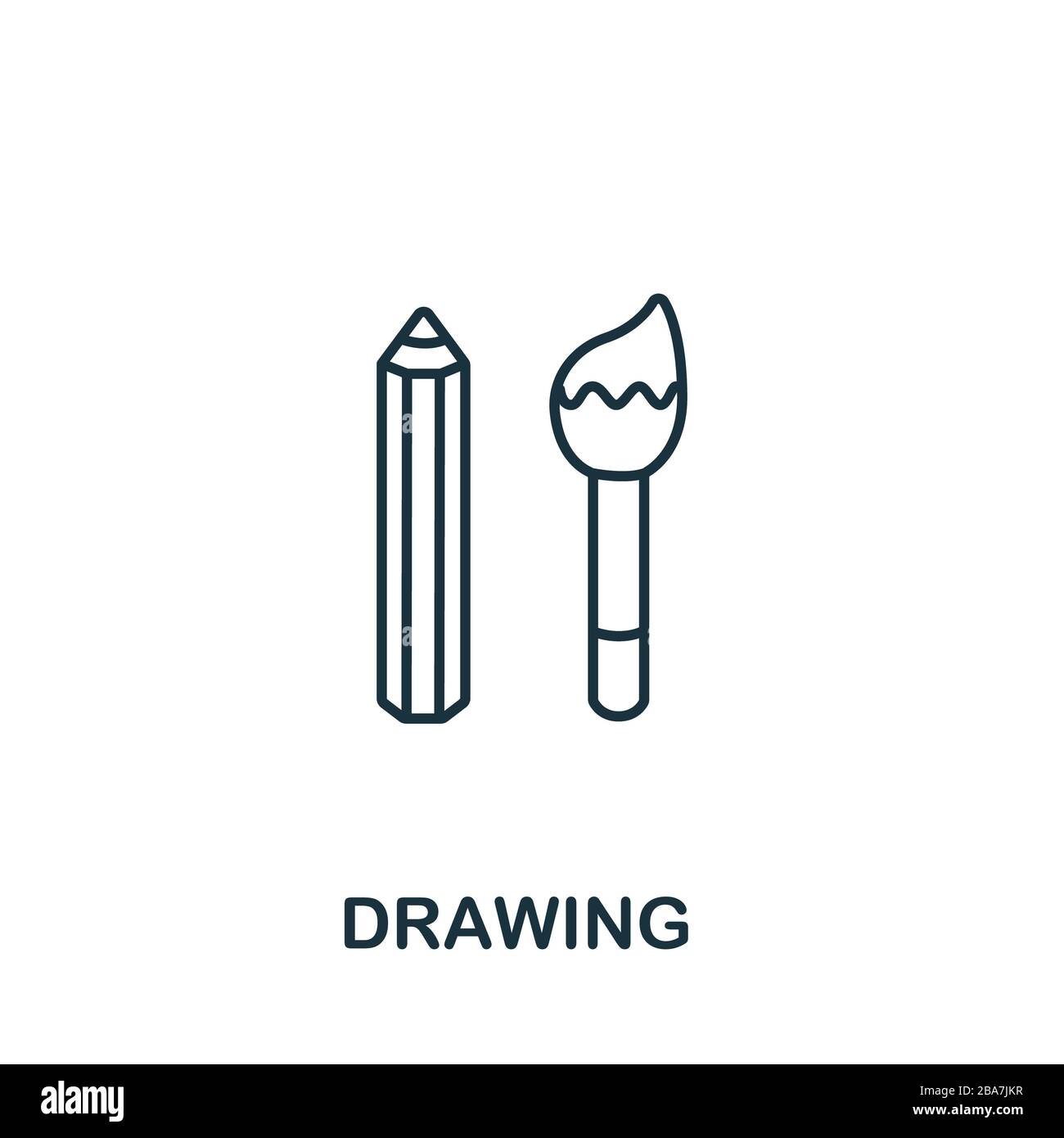 Drawing icon from hobbies collection. Simple line element Drawing ...