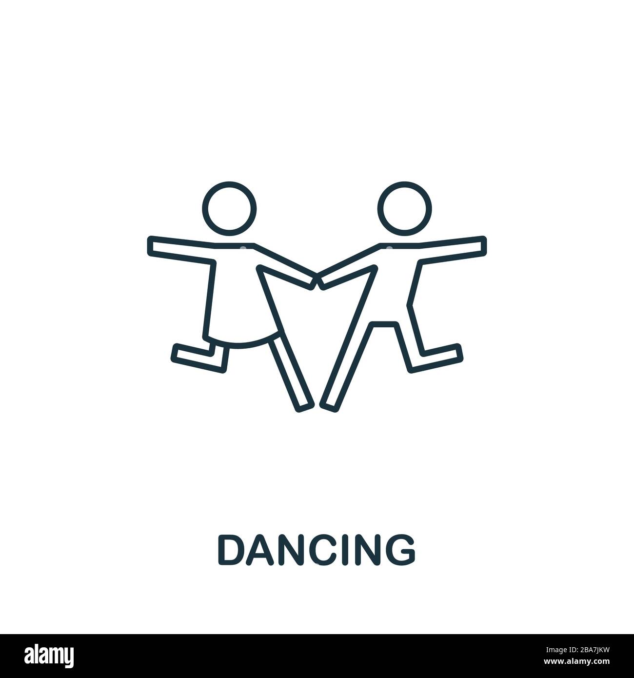 Dancing icon from hobbies collection. Simple line element Dancing ...