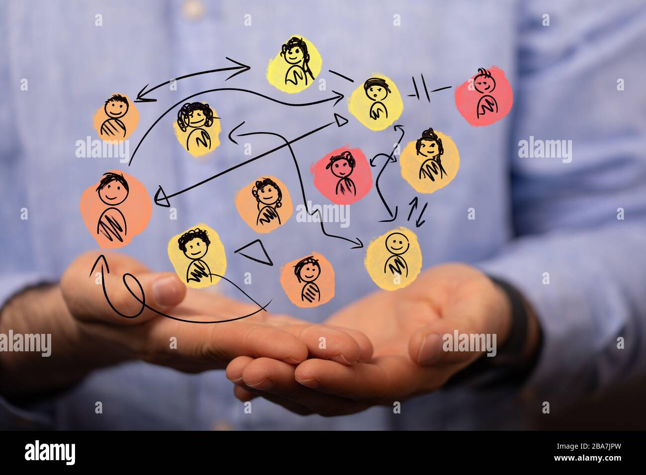 A team work connection digital concept Stock Photo - Alamy