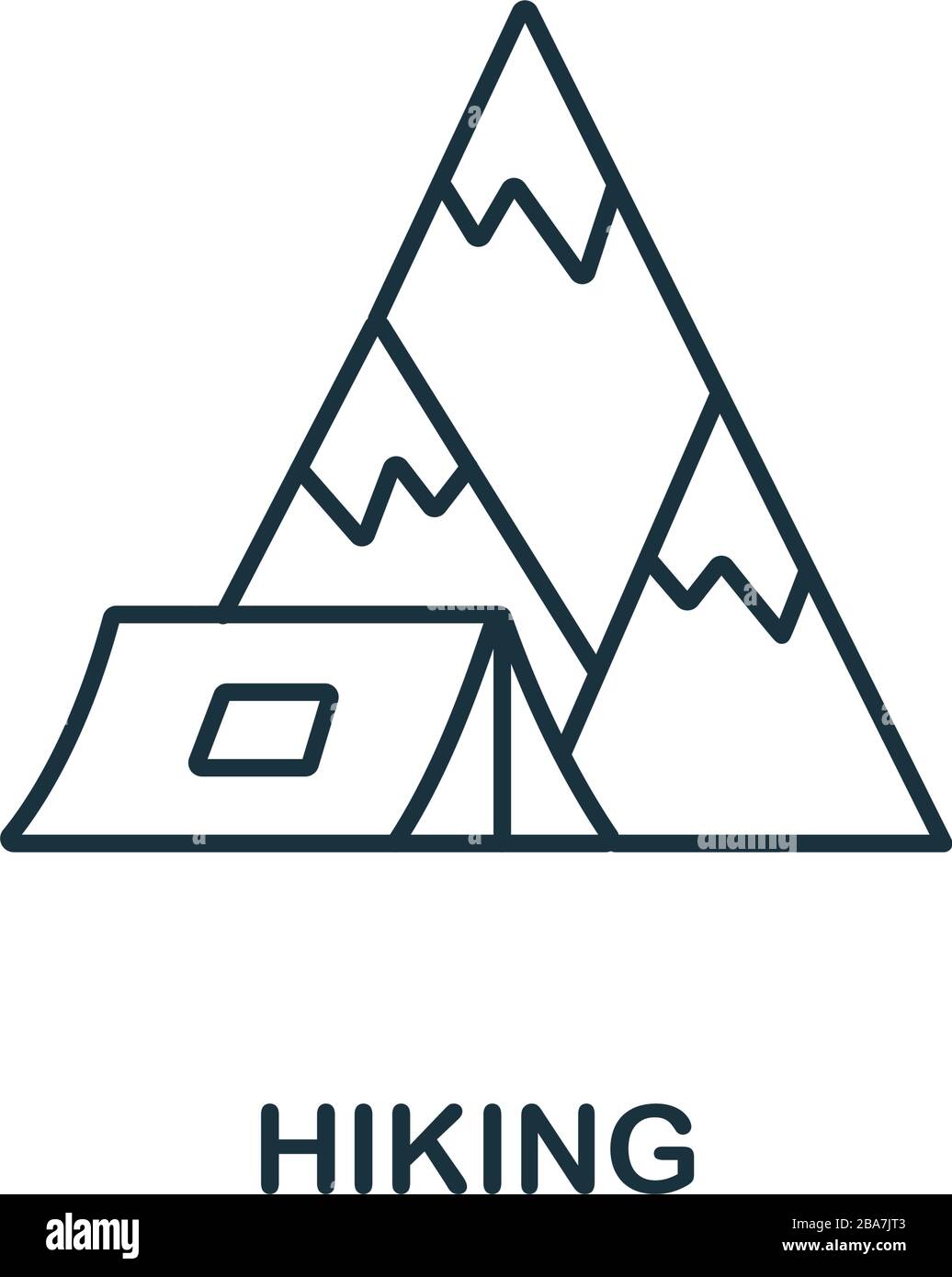 Hiking icon from hobbies collection. Simple line element Hiking symbol ...