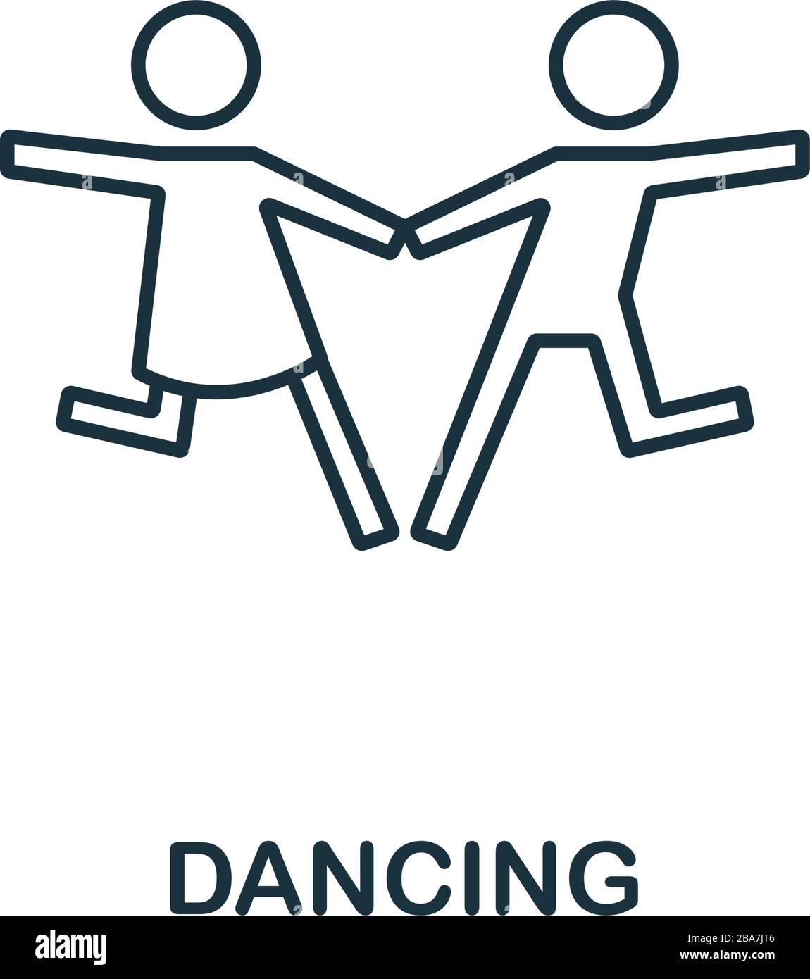 Dancing icon from hobbies collection. Simple line element Dancing ...